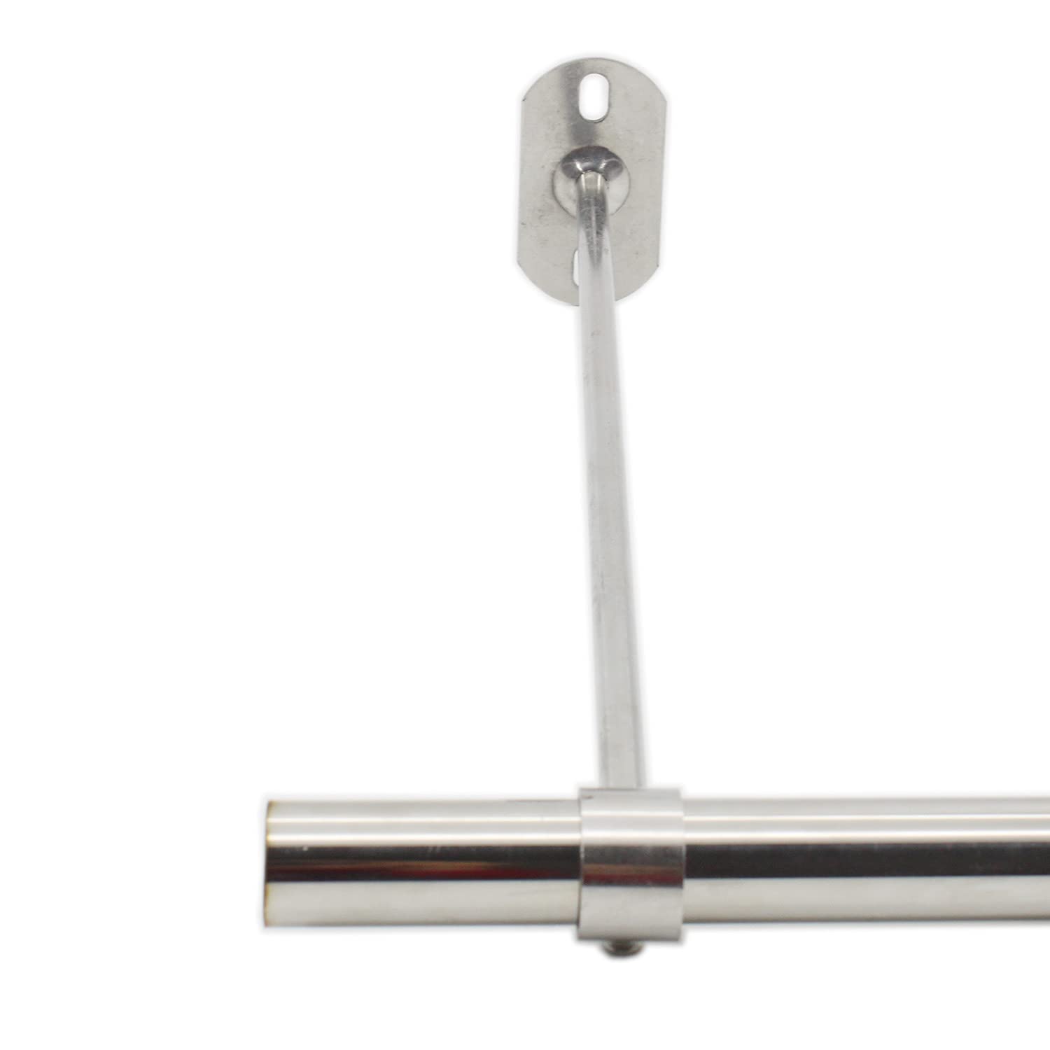 2 Pack Ceiling Mount Bracket, Stainless Steel Wardrobe Pipe Bracket Rod Holder Ceiling Holder, ULIFESTAR Shower Curtain Closet Wardrobe Rod Lever Support Holder Pipe Flange Socket 25x400mm/1x16''