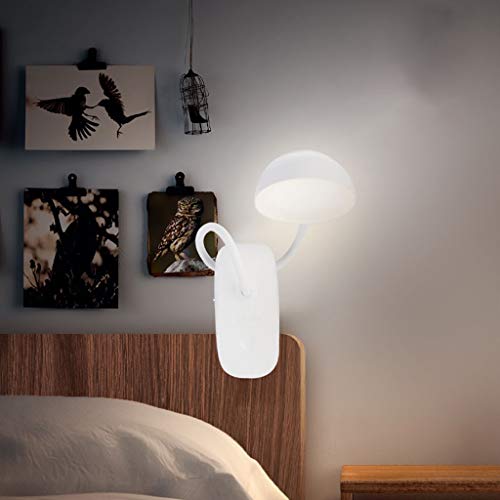 Eye-Caring Clip-on Desk Lamp Charging Plug-in LED Eye Protection Touch Dimming Energy-saving Learning Night Light for Student Dormitory Bed Office lamp (Color : White)