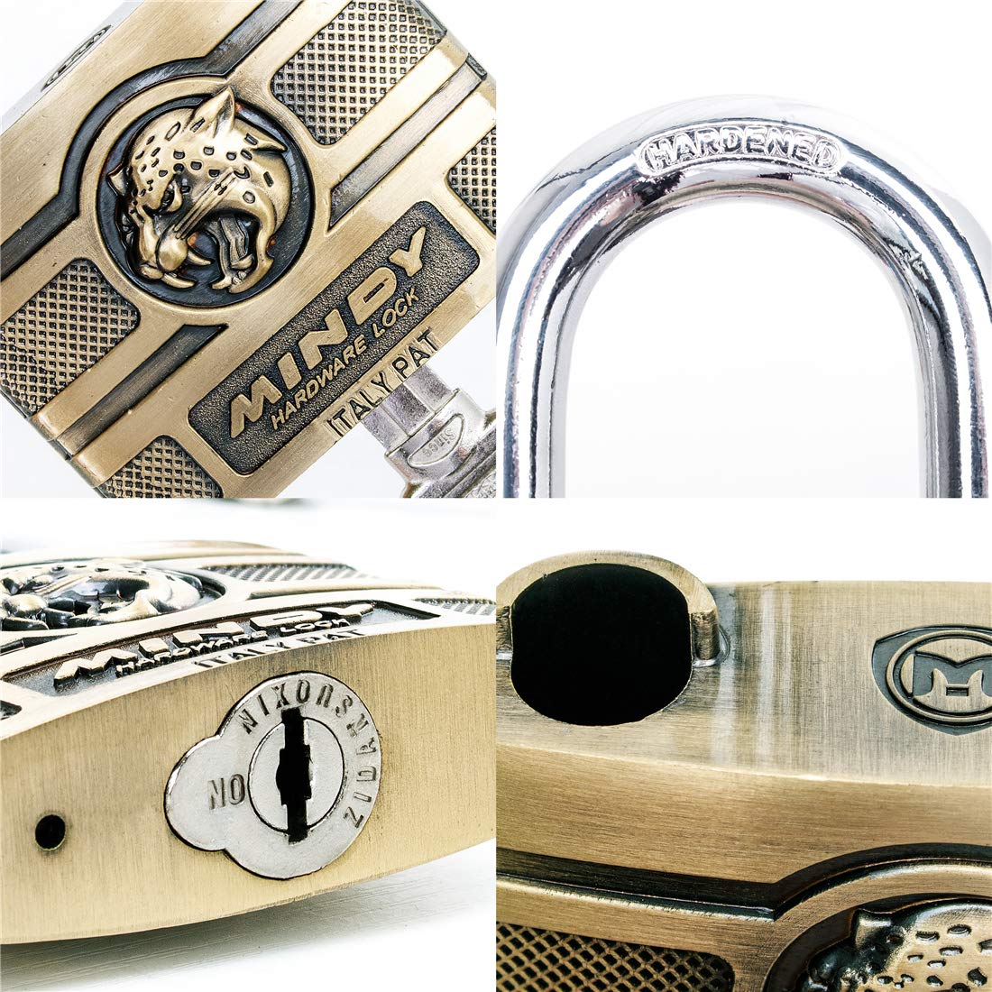 2in Hardened Keyed Hardware Padlock with 4 Special Keys