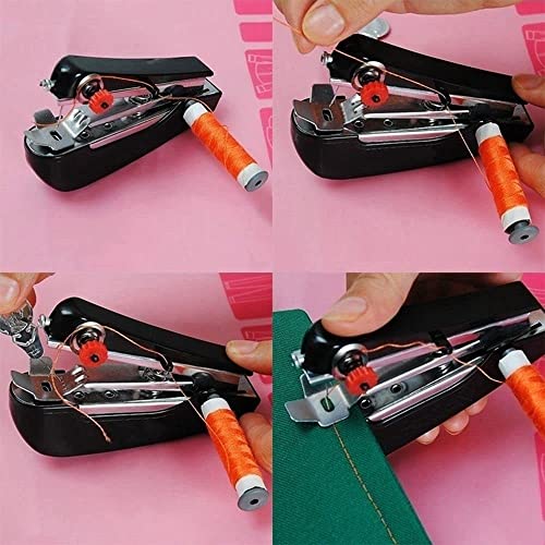 1Pc Handheld Sewing Machine, Portable Mini Manual Sewing Machine Handy Needlework Tool Mini Sewer Machine Hand Stitcher Sewing Machine