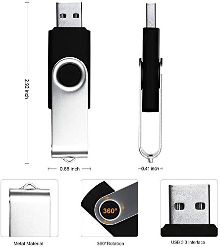 32GB Storage USB Flash Drive 3.0 with Tin Case/Box Set of 5 Thumb Drive Package. Flash Drive and Case for Weddings, Memories, Videos Perfect for Professional Photographers (Memories Label)