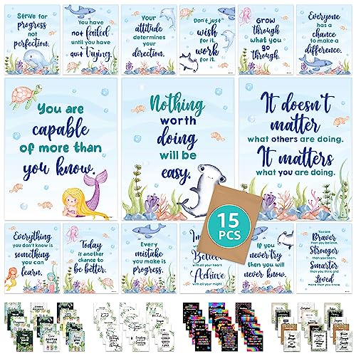 15 Ocean Themed Classroom Decor, 11x14in Under the Sea Classroom Decorations, Ocean Classroom Posters, Under the Sea Classroom Theme, Under the Sea Posters for Classroom, Under the Sea Classroom Decor