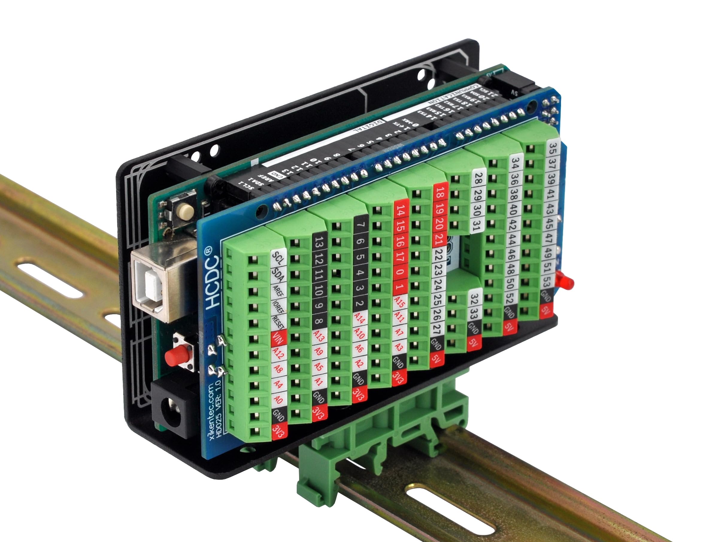 DIN Rail Mount Bracket for Raspberry Pi 1A+ 1B+ 2B 3B 3B+ 4B Zero, UNO Mega-2560 BeagleBone Black
