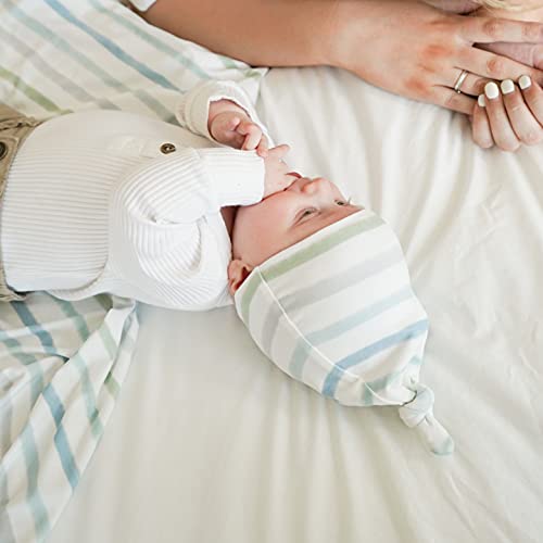 Extra Soft Knit Swaddling Receiving Blanket Dapper Stripes by Village Baby