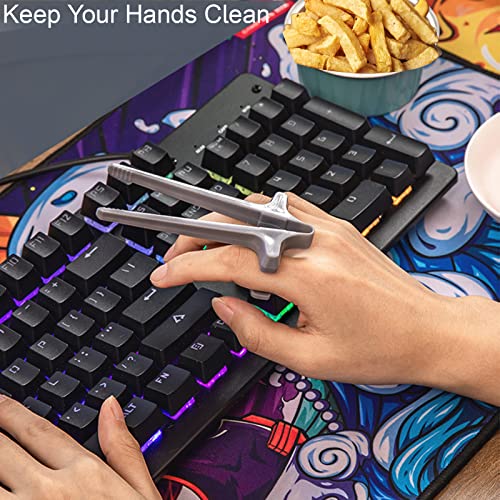 4pcs Gamer Finger Chopsticks, Snack Clips, Gaming Finger Sleeves, Game Controllers, Gaming Accessories, Mobile Phone Accessories, Finger Pliers, Gaming Gifts(Multi-color ) (3.7inch), Multicolor