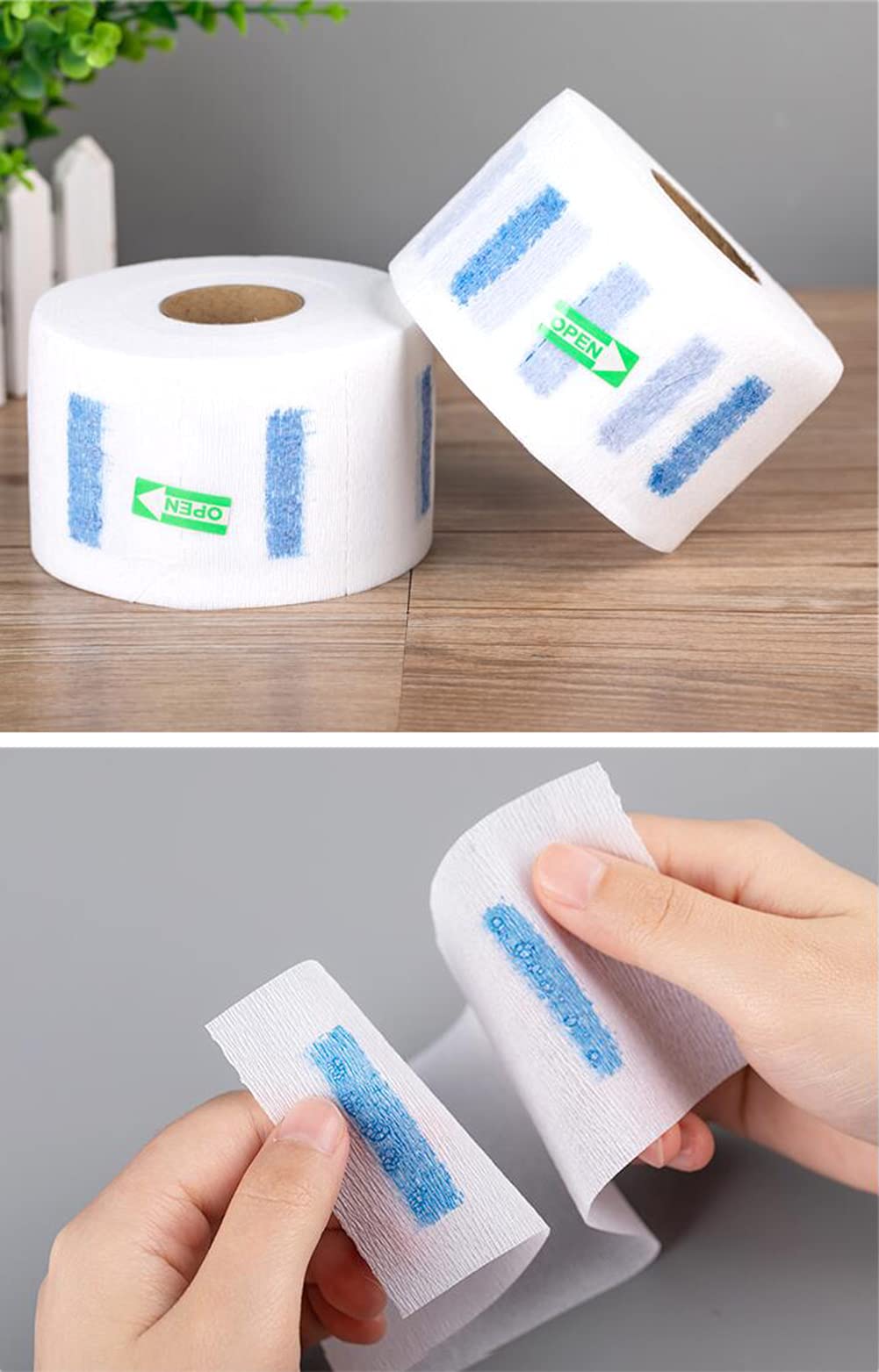 85 Counts Disposable Barber Neck Strip Professional Stretchy Paper Neck Band Protector Hairdressing Accessory Tool Barber Accessories Hair Washing Cutting Shaving Styling Coloring