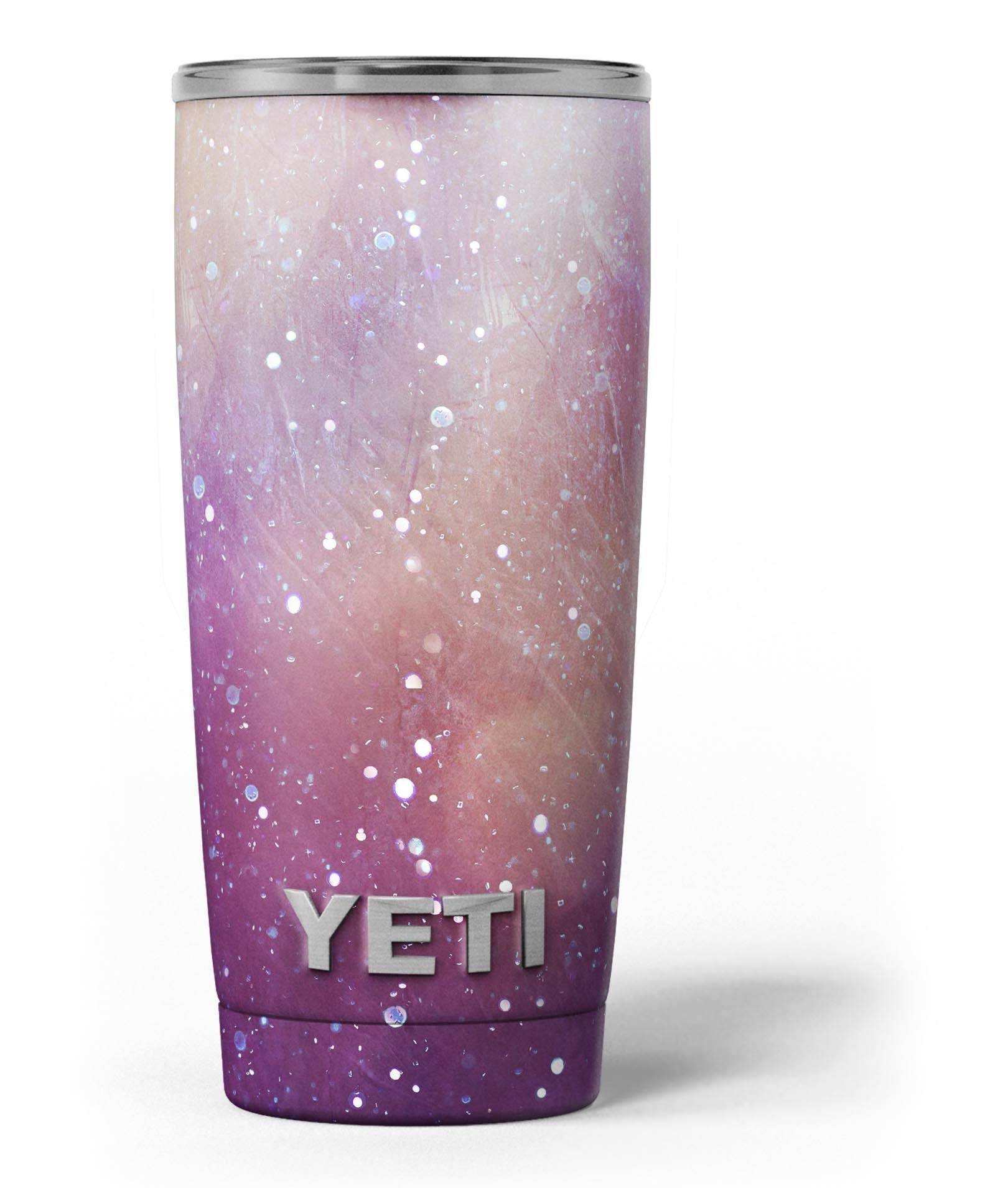 Design Skinz The Grungy Purple and Orange Scratched Surface - Skin Decal Vinyl Wrap Kit Compatible with The Yeti Rambler Cooler Tumbler Cups