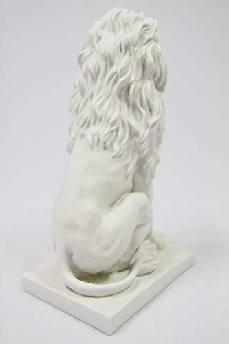 15" Sitting Down Aggressive Lion Statue Figurine Figure Vittoria Collection Made in Italy Indoor Outdoor Garden