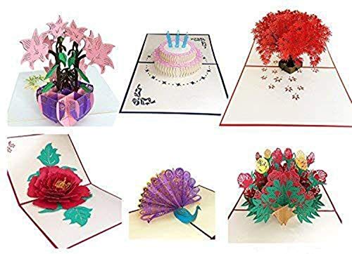 3D Pop up Greeting Cards For Mothers Day Fathers Day Graduation Birthday Wedding
