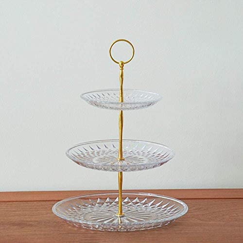 Artliving Acrylic Clear 3-Tier Cupcake Stand Cake Stand Dessert Stands Plate Tea Party Serving Platter Display Tower