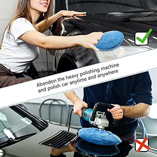 20 Pieces 5 Inch Cars Microfiber Wax Foam Applicator Pads,Microfiber Round Sponge Detailing Cleaning Pads Car Wax Applicator Pads Polish Microfiber Foam Sponge for Cars,Yellow Green Blue Dark Blue