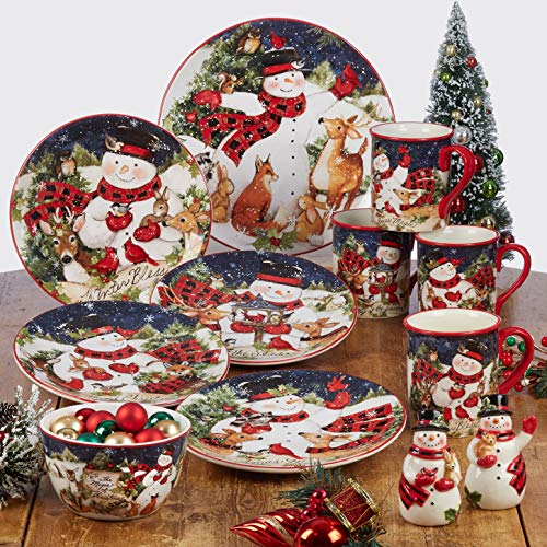 Certified International Magic of Christmas Santa 16pc Dinnerware Set, Service for 4, Multicolored