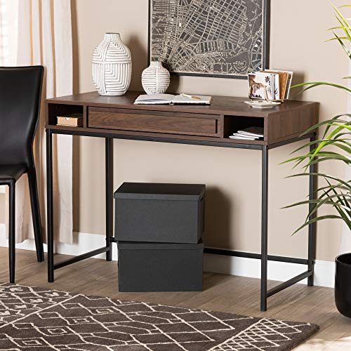 Baxton Studio Desks, Walnut/Black
