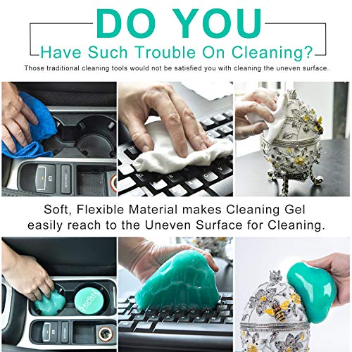 ASFSKY Cleaning Gel for Car Dust Cleaner Car Interior Slime for Detailing Putty for Dust Dirt Crumbs in Corners Inside The Car Clean The Dashboard Console and Vents