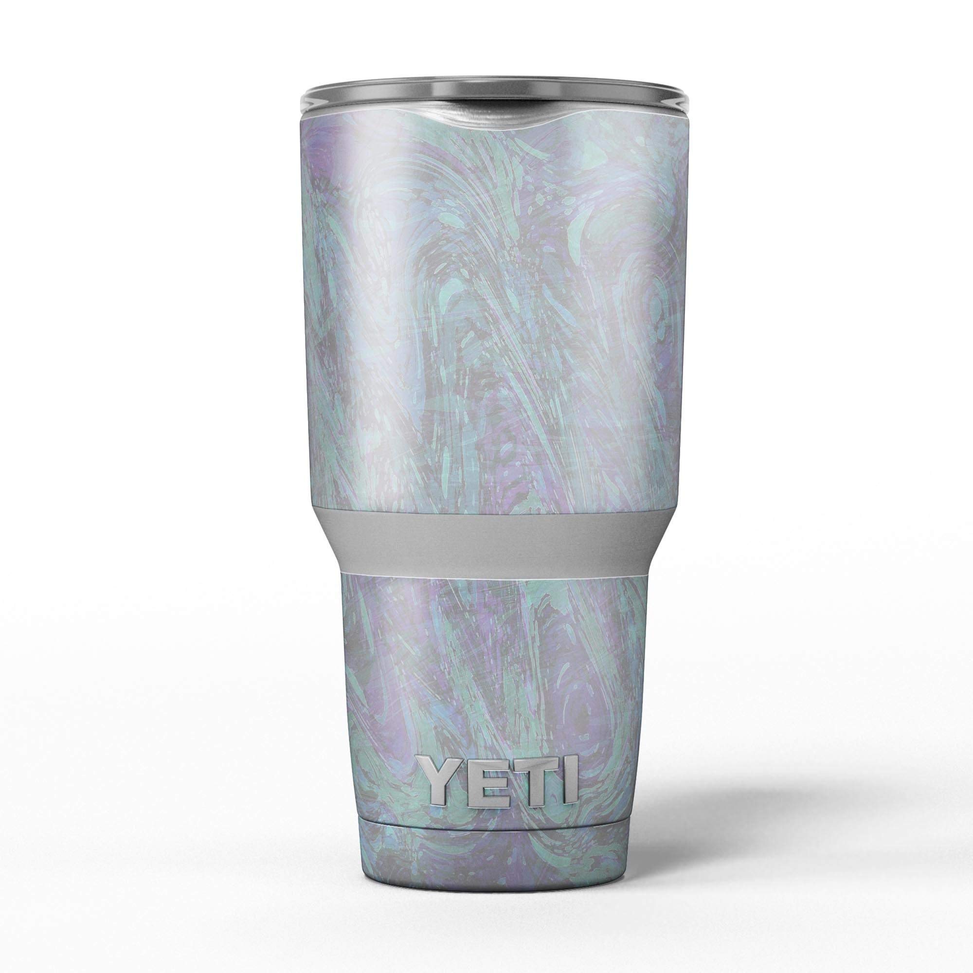 Design Skinz Purple Slate Marble Surface V22 - Skin Decal Vinyl Wrap Kit Compatible with The Yeti Rambler Cooler Tumbler Cups
