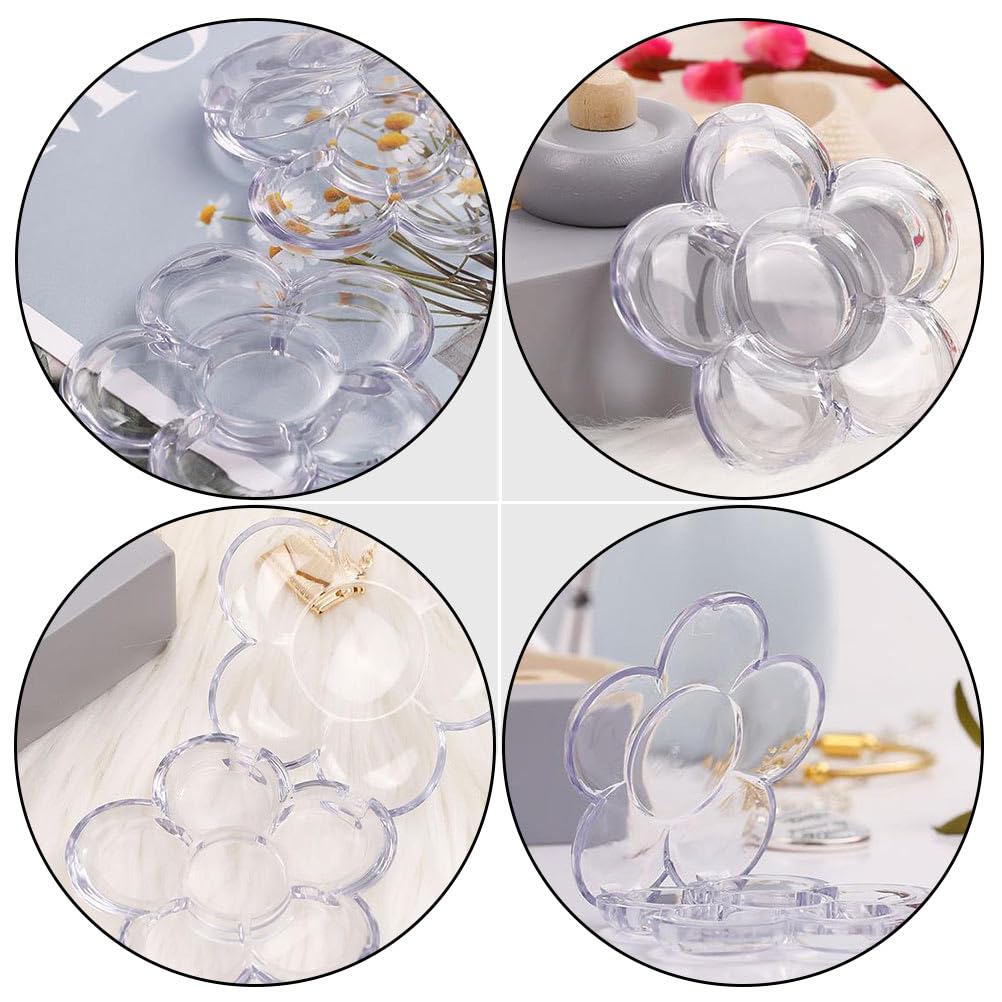 Beaupretty 10PCS Clear Empty Eyeshadow Palette Makeup Organizer Eyeshadow Storage Box Case Lipstick Pigment Palette Tray