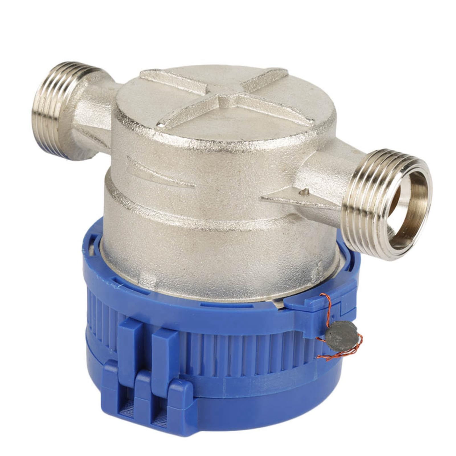 Cold Water Meter 15mm 1/2 inch Arbitrary Rotation Function Water Meter with Fittings for Garden & Home Usage