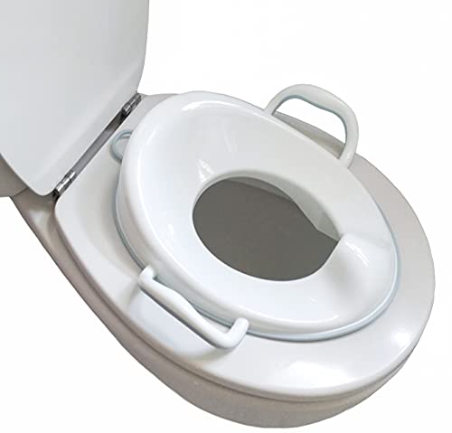 BISOO Potty Training Toilet Seat - Children WC Adapter - Baby Toilet Reducer - Safe and Comfortable - Compact and Portable Size - Includes Hanging Hook (Blue)