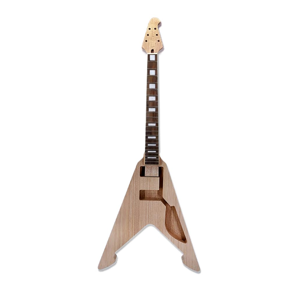 1set guitar Kit 22 Guitar Neck Guitar Body Mahogany Rosewood fine shape (Square inlay)