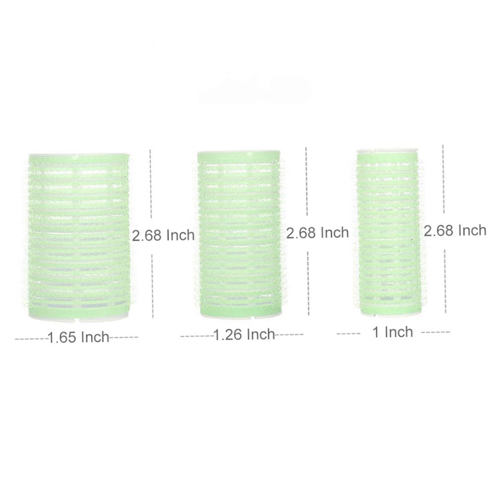 Taouwan Self Grip Hair Rollers Set,Natural Fluffy Hair Roots Hair Styling Tool, Hairdressing Curlers for Women,Large.Medium.Small 6 PCS DIY Self Grip Curlers (Cyan)