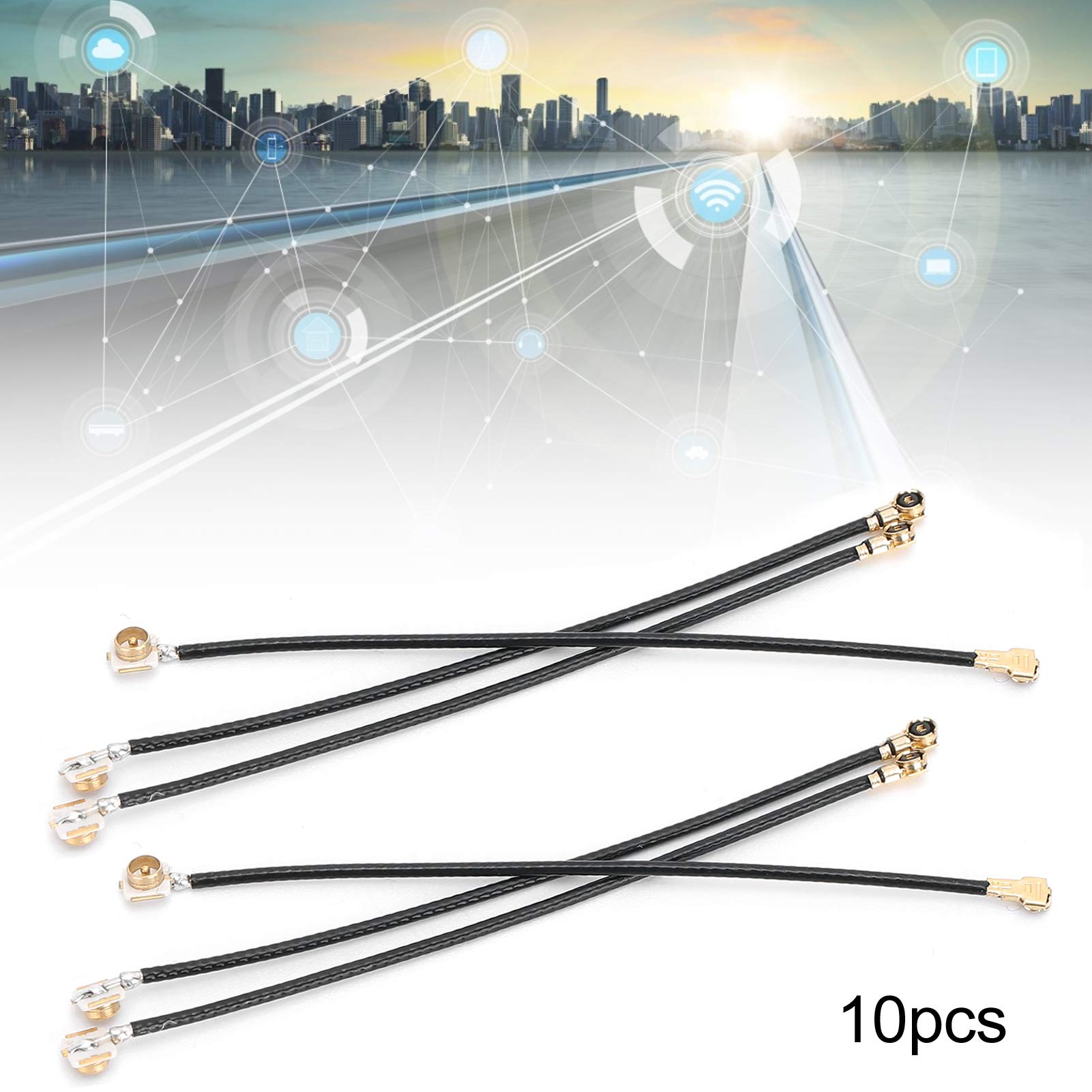 753 10Pcs IPEX4 MH4 Gen4 UFL Female to IPEX1 Cable, IPEX-4 IPEX MHF4 Gen4 UFL Female to IPEX-1 Connector for AX200/9260 8265