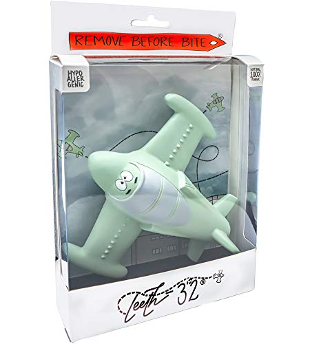 Chewy, The Teeth-32 Airplane Teething Toy 100% Natural Havea Rubber