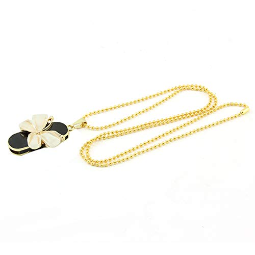 3C Light 32GB 2.0 USB Flash Drive Crystal Butterfly Shape Jewelry USB Flash Disk Jump Drive Thumb Drive Pen Drive with Necklace Memory Stick Data Storage Gift (32 GB, White)