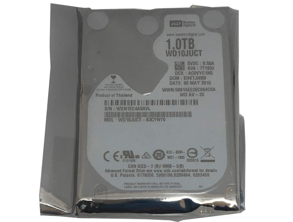 1TB WD AV-25 SATA 5400 RPM 16MB 2.5IN 3GB/S