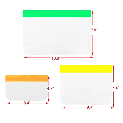 2 Pack Baggy Rack Holders for Food Prep Bag Holder Stand, 1 Pack Bamboo Dish Drying Rack Stand Drainer Storage Holder Organizer and 3 Pack Reusable Food Storage Bags, yamesu 6-Piece Kitchen Gadgets