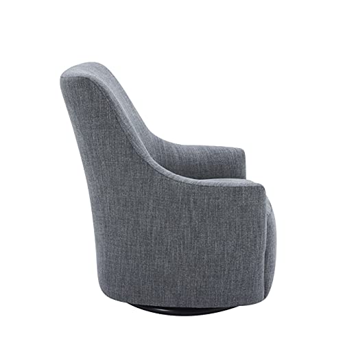 Amazon Brand β Rivet Contemporary High-Back Upholstered Swivel Accent Chair, 31.1"W, Dark Grey