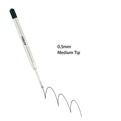 3.9'' Ballpoint Pen Refill, Replaced Stylus and Ballpoint Pen Metal Refill, Smooth Writing Ballpoint Pen Refill (Black, 6 Pack)