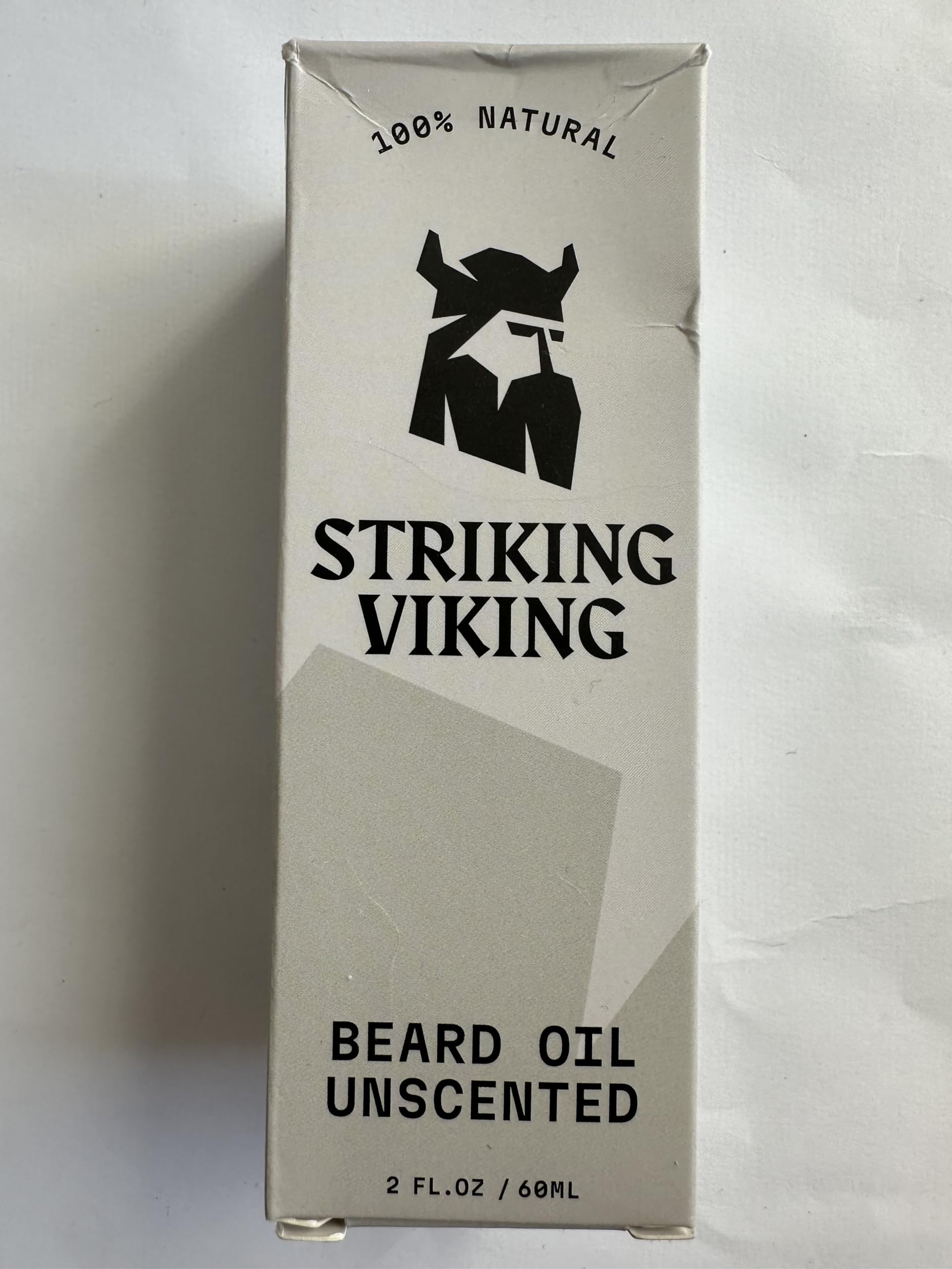 Striking Viking Beard Oil Conditioner, Unscented for Men (Large 2 oz) - All-Natural Argan & Jojoba Formula - Softens, Smooths & Strengthens Beard Growth