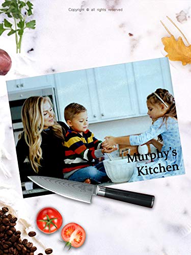 Custom & Personalized Glass Cutting Board, Several Customization Options ; Sublimation Picture, Text, Name, Photo Possibilities (8`x 11`inc)