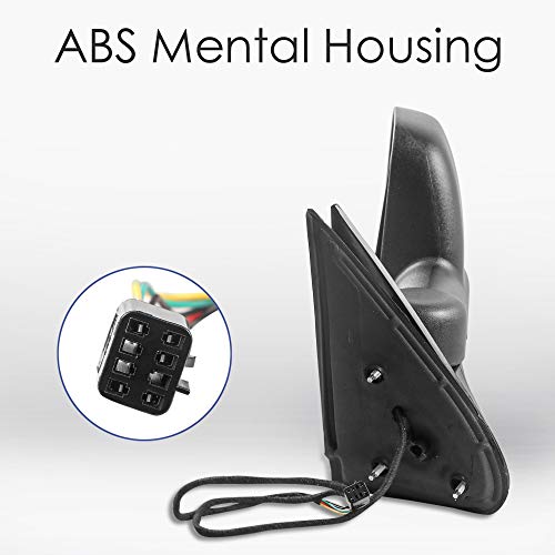MOSTPLUS Power Heated Towing Mirrors Compatible for 1999-2002 Chevy Silverado Tahoe GMC Serria Yukon with Manul Telescoping (Set of 2) (Black)