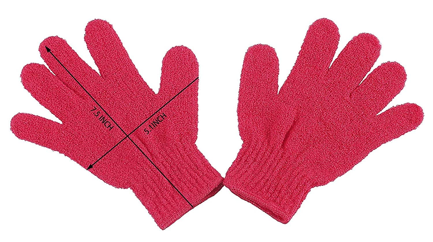 8 Pairs Double Sided Exfoliating Gloves Body Scrubber Scrubbing Glove Bath Mitts Scrubs for Shower, Body Spa Massage Dead Skin Cell Remover 1