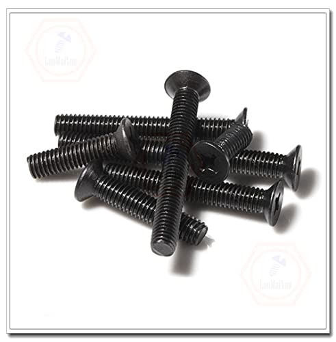 100pcs M2.5-0.45×6mm Laptop Notebook Computer Carbon Steel Screws Kit Set, Flat Head Phillips Cross Screw Assortments, Countersunk ssd Screws for SSD Toshiba DELL Sony Samsung