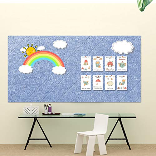 Chute Felt Wall Stickers, DIY self-Adhesive Photo Wall Bulletin Board Message Board, with a Box of thumbtacks (47.2x23.6 in)