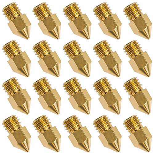 20 PCS 3D Printer Nozzle 0.4mm Extruder Head for Cr10 liuqiangmeiguo (Color : 1)