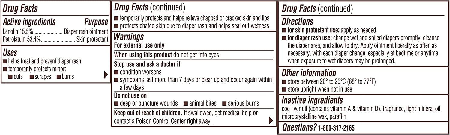 A+D Original Diaper Rash Ointment, Skin Protectant with Lanolin and Petrolatum, Seals Out Wetness, Helps Prevent Baby Diaper Rash, 1 Pound Jar. (2-Pack (1 Pound))