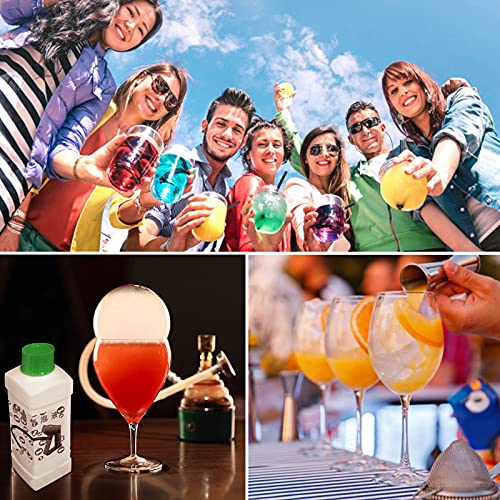 narratorbook Cocktail Smoker Kit Portable Smoking Gun Food Smoker Smoke Infuser for Drinks Molecular Bubble Water Sprayer Handheld Drink Smoker Kit for Bar Kitchen