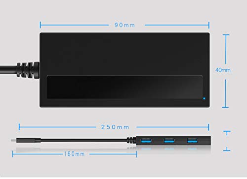 XUNMAIFHB Portable Docking Station,Type-c to USB 3.0 hub hub Computer Hard Drive Adapter Cable Splitter Docking Station Fast Transmission