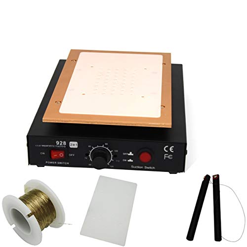 110V US Plug LCD Screen Separator Machine, 2 in 1 7Inch Screen Repair Separating Tool Touch Screen Glass Lens Removal Heating Plate for Cellphone Repair with Vacuum-Pump for iPhone Samsung Refurbish