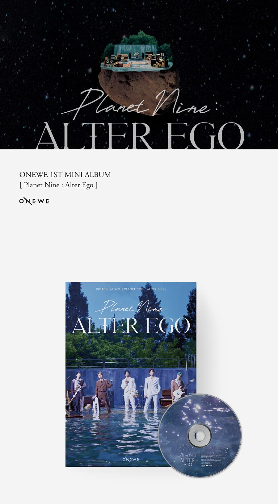 RBW Entertainment ONEWE - Planet Nine : Alter Ego (1st Mini Album) Album+Extra Photocards Set (KTMCD0882)