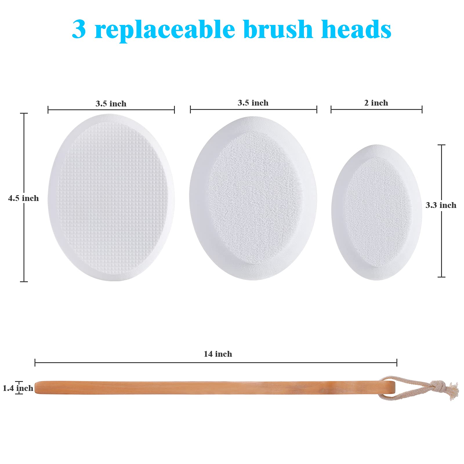 Creamify Lotion Applicator for Your Back, Lotion Applicators, Long Wooden Handle with Replaceable Brush Head, Easy Reach for Bath, Skin Cream, Tanning