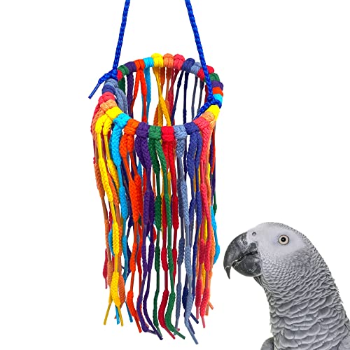 Bonka Bird Toys 51213 Large Aglet Heaven Bird Toy Cotton Colorful Parrot Quaker Macaw African Grey Cockatoo