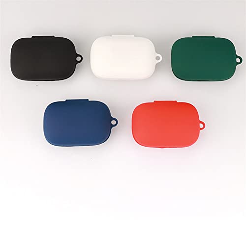 2 Pack DAYJOY Soft Silicone Protective Case Cover Compatible with Skullcandy Push Active Earbuds, Protective Skin Sleeve with Key Chain(Black+Blue)