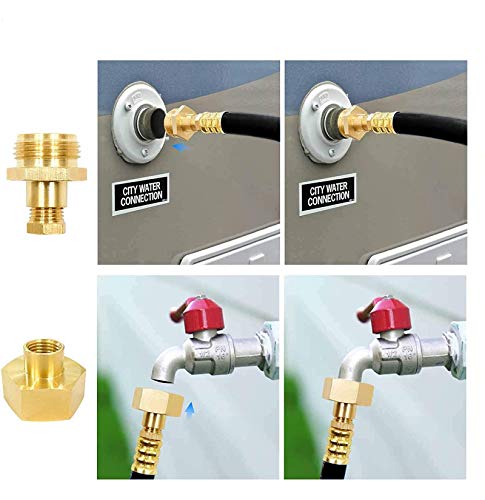 12 Inch Air Compressor Kit Male & Female Quick Connect Blow Out Fitting Plug,RV Winterizing Kit Sprinkler Blowout Adapter with Shut Off Valve,Winterize RV Motorhome Boat Camper Travel Trailer