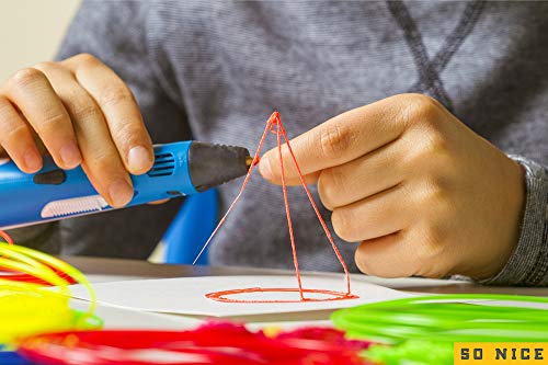 28 Colors, 3 Colors Glow in The Dark, Extra Long 3D Pen/Printer Filament 560 Feet, Premium PLA, Each Color 20 Feet, Bonus 100 Stencils Ebook Included by So Nice