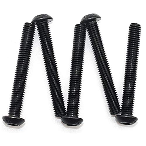 25pcs M6-1.0 x 40mm Round Cup Hexagon Socket Screws10.9 Grade Alloy Steel, Oxidized Black Surface Treatment、Full Thread, Allen Socket Drive (Size: M6x40)