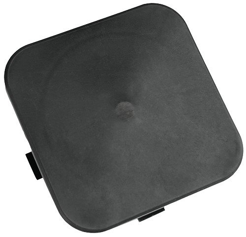 5" Square Light Pole Top Cap Rounded Corner (1" Radius)- Black Plastic